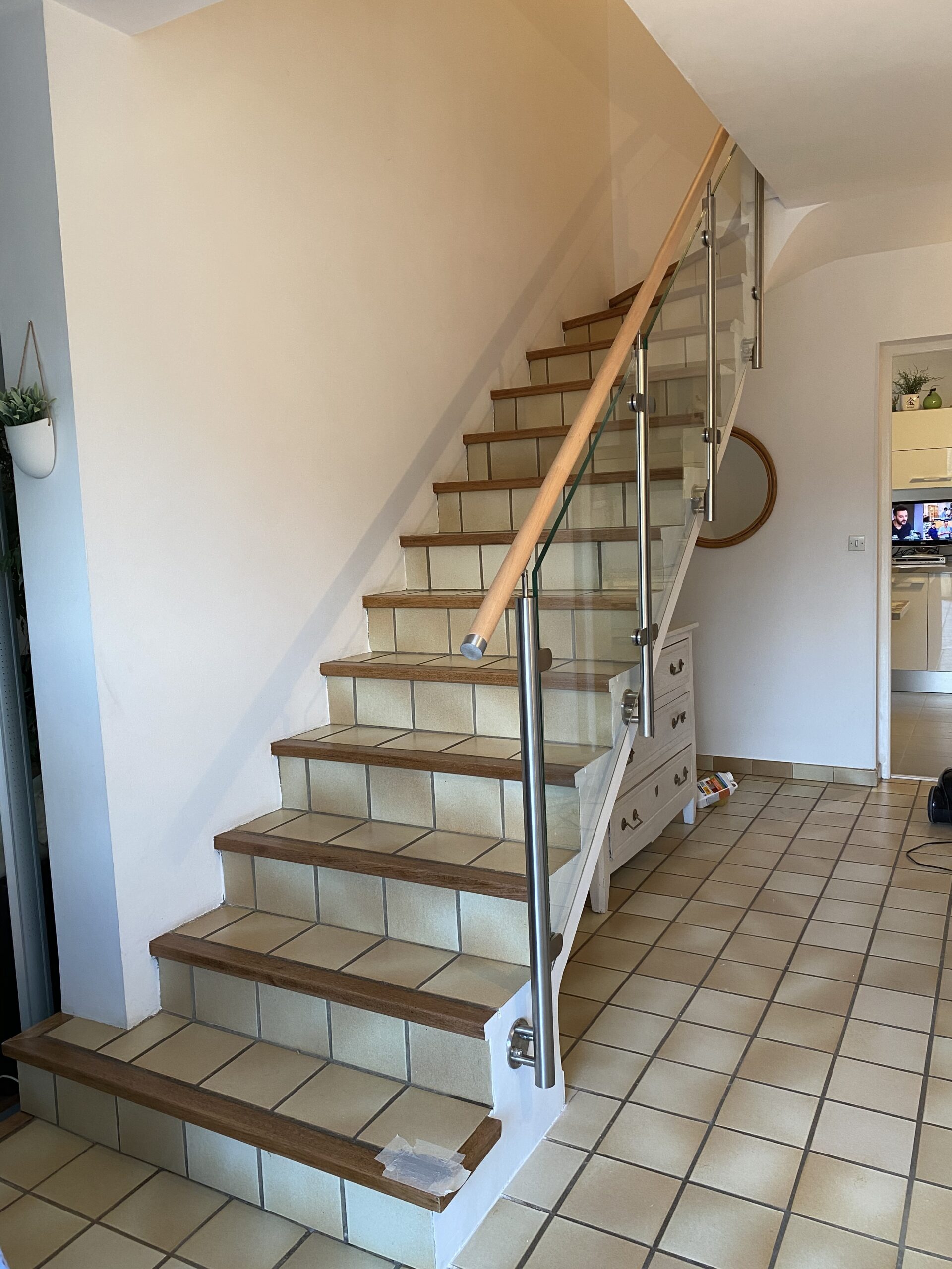 Garde-corps en inox intérieur d'une maison en rénovation - Scal'in ...